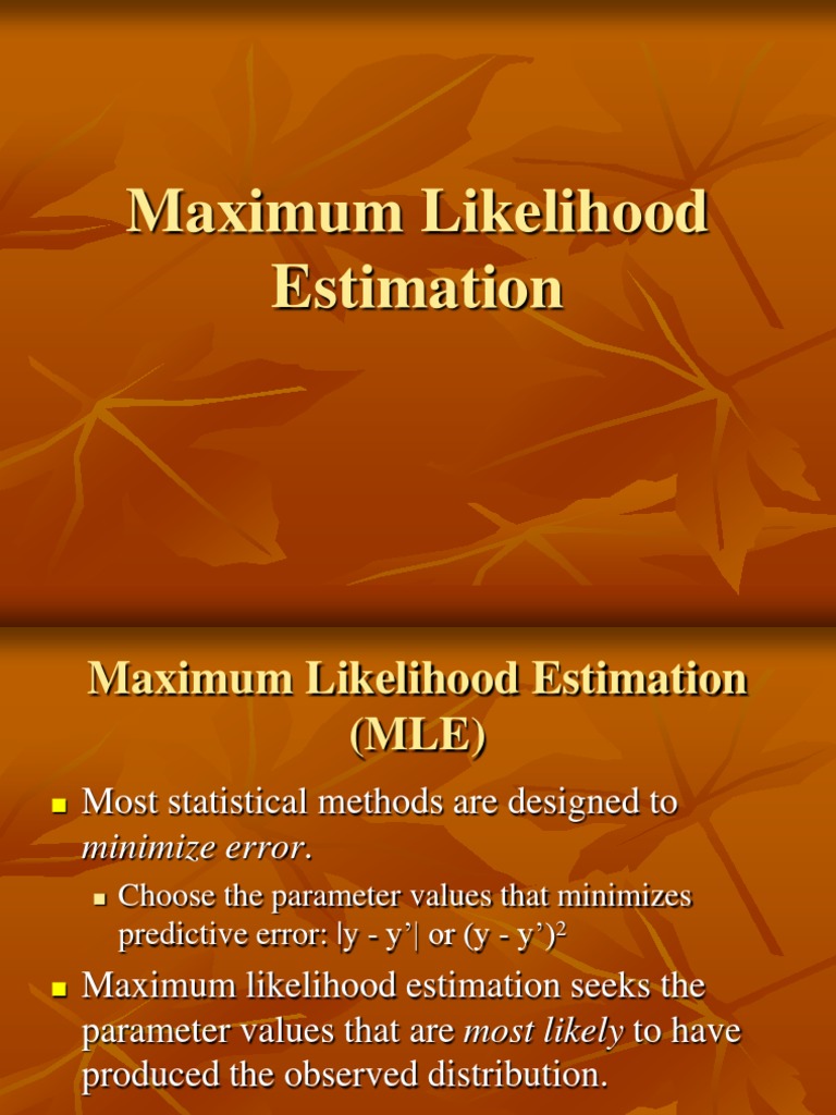 Maximum Likelihood Estimation Pdf Regression Analysis Statistical Theory