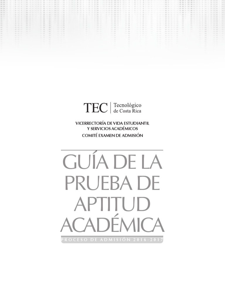 Guia - Prueba de Aptitud Academica 2016-2017 PDF | PDF | Internet ...