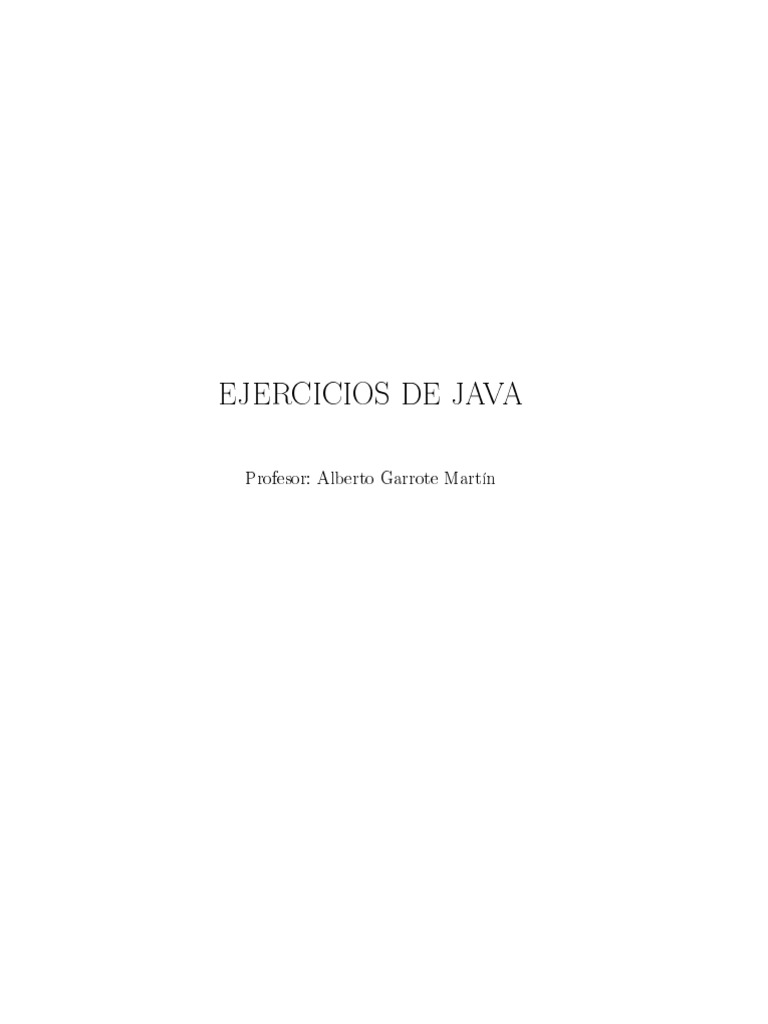 Ejercicio Java | PDF | Cadena (informática) | Estructura de datos de matriz