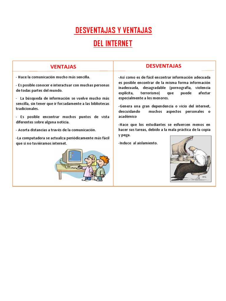 Ventajas y desventajas del internet | PDF