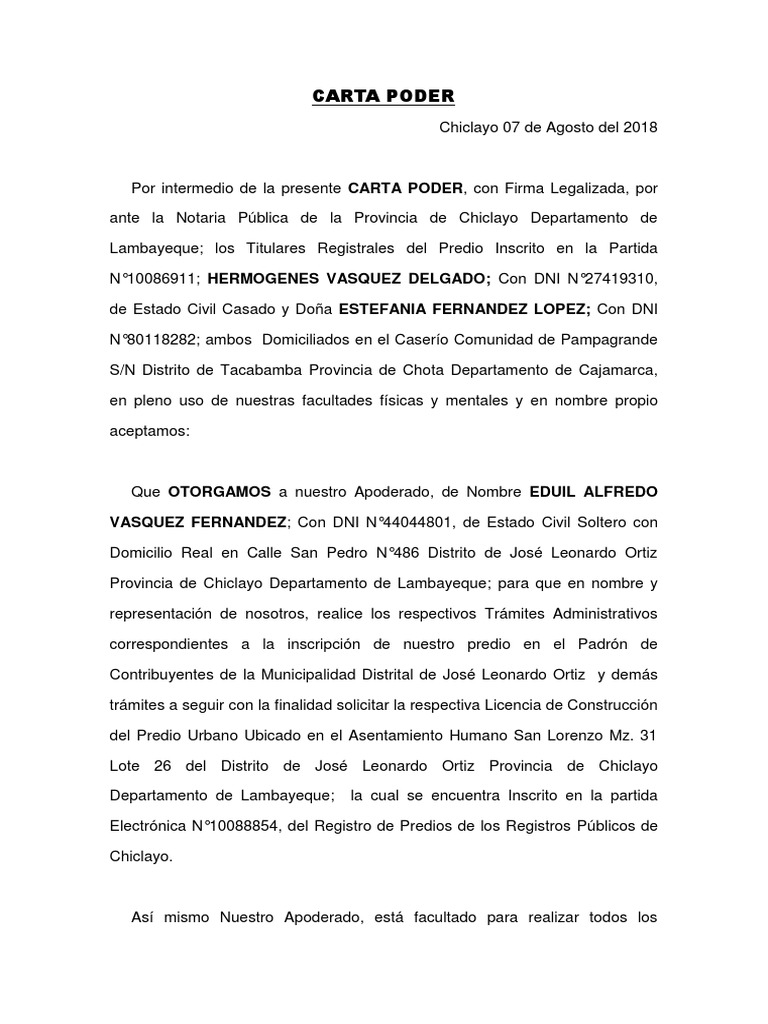 Carta Poder | PDF