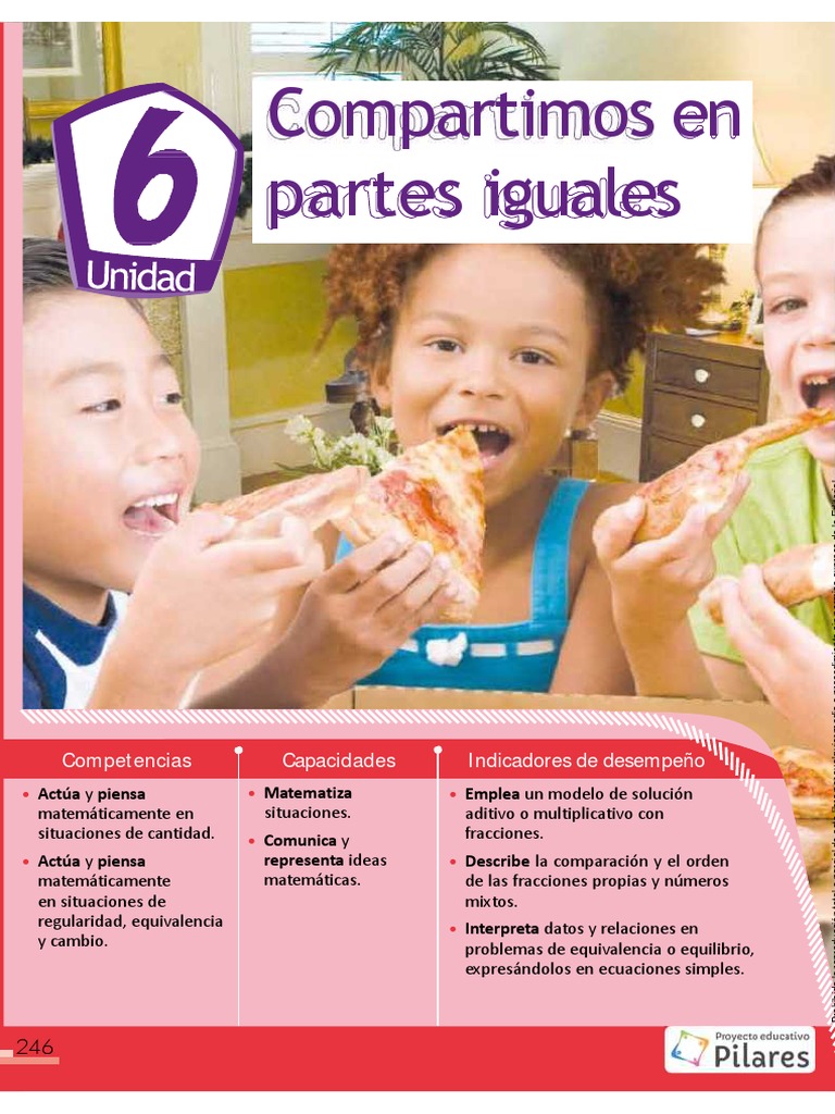 Matemática 5to Grado Unidad 6 SR Vic Solucionario | PDF | Fracción ...