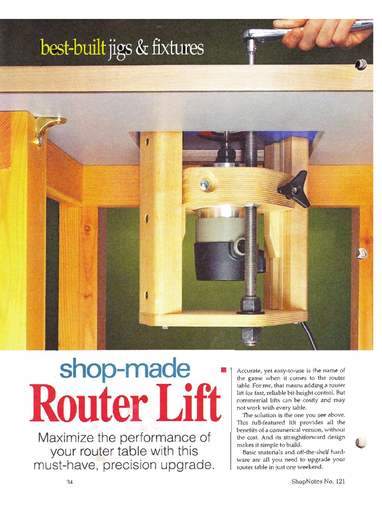 Shop-Made Router Lift | PDF