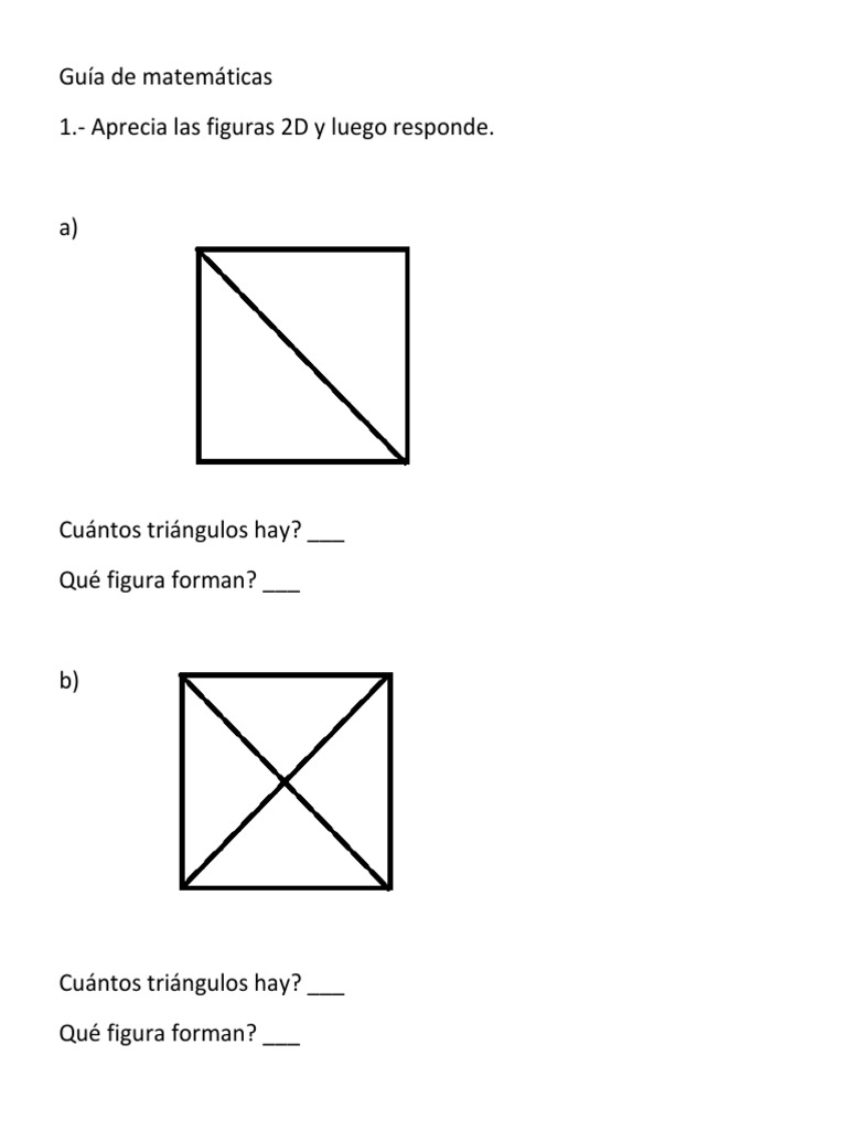 Guía de Matemáticas Figuras 2d y 3d | PDF