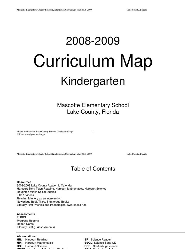 Curriculum Map KDG | PDF | Phonics | Curriculum