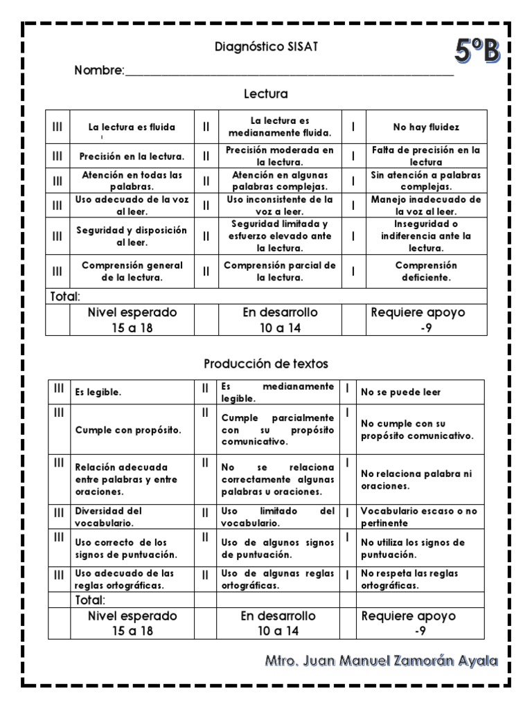 Formato de Sisat Evaluar | PDF | Lectura (proceso) | Lingüística