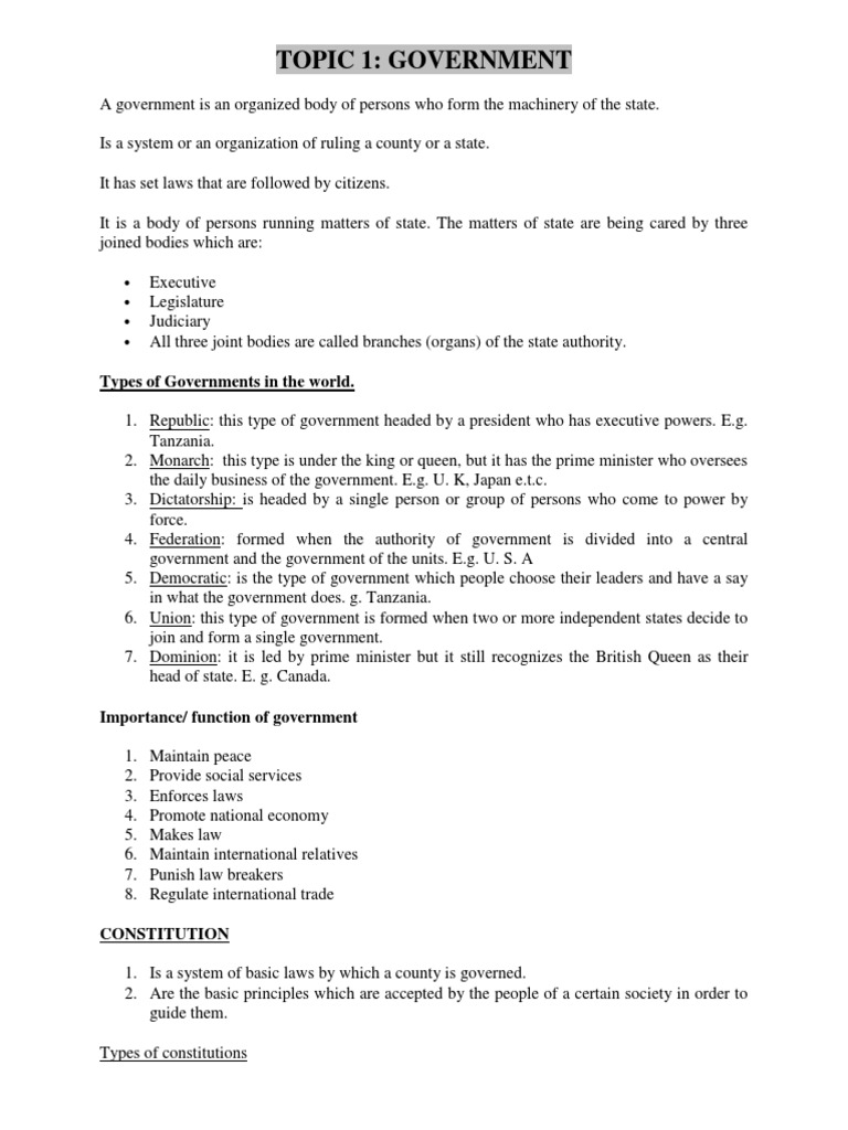 Form 2 Civics PDF | PDF | Democracy | Political Ideologies