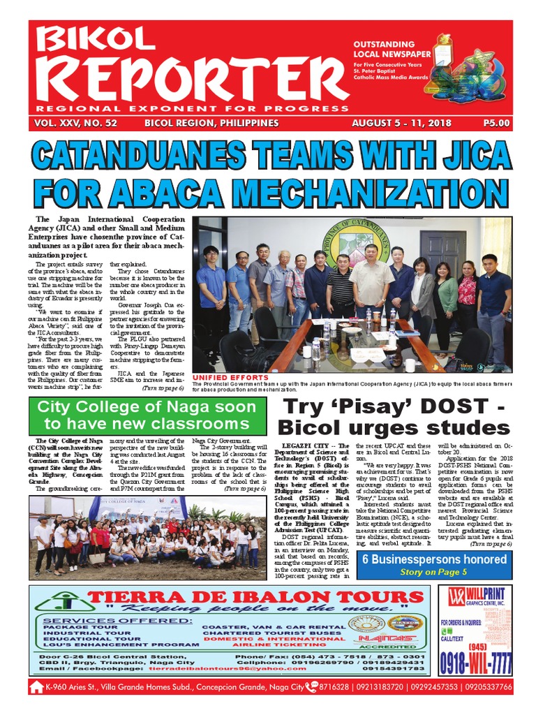 Bikol Reporter August 5 - 11, 2018 Issue | PDF | Rodrigo Duterte ...