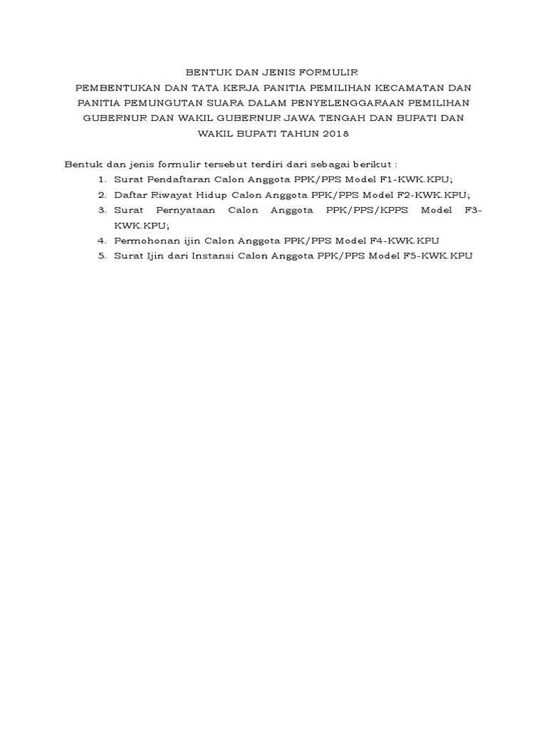 Formulir PPK PPS | PDF