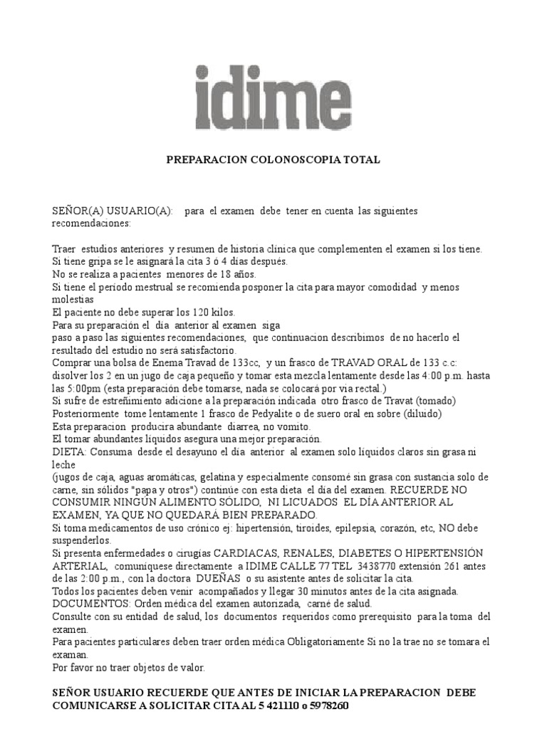 Colonoscopia Total | PDF | Hipertensión | Medicina CLINICA