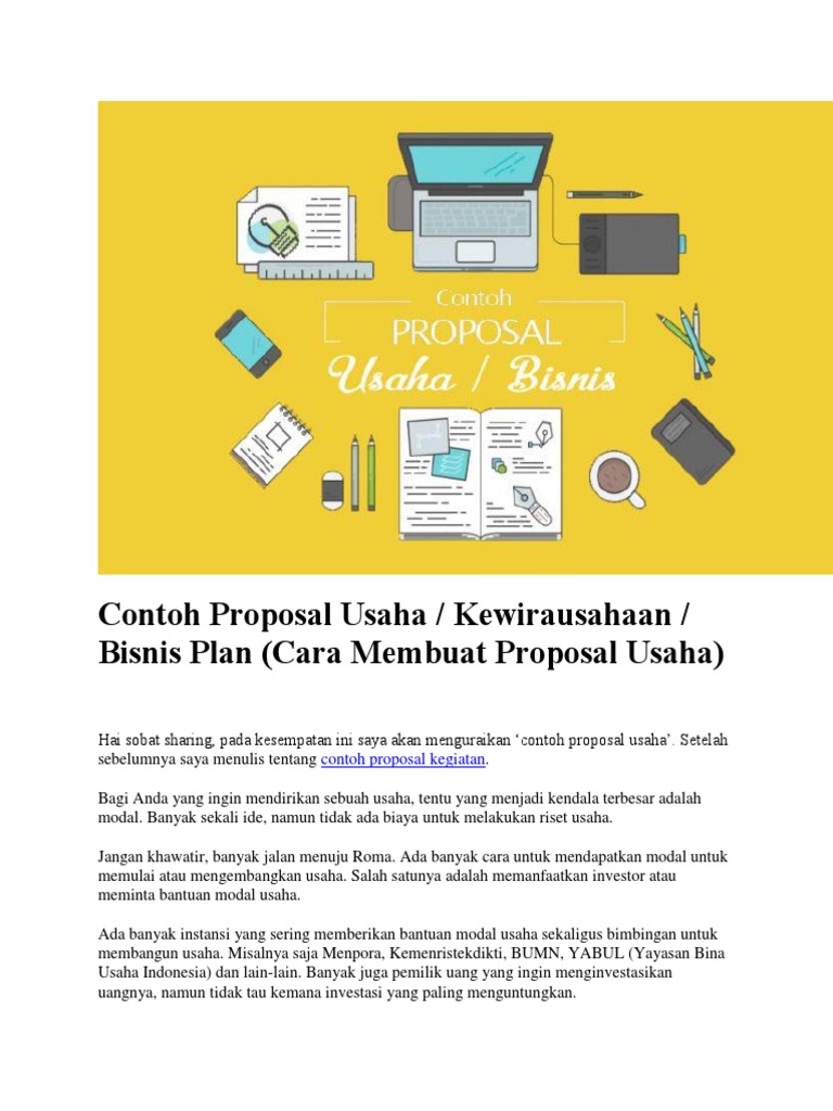 Contoh Proposal Usaha | PDF