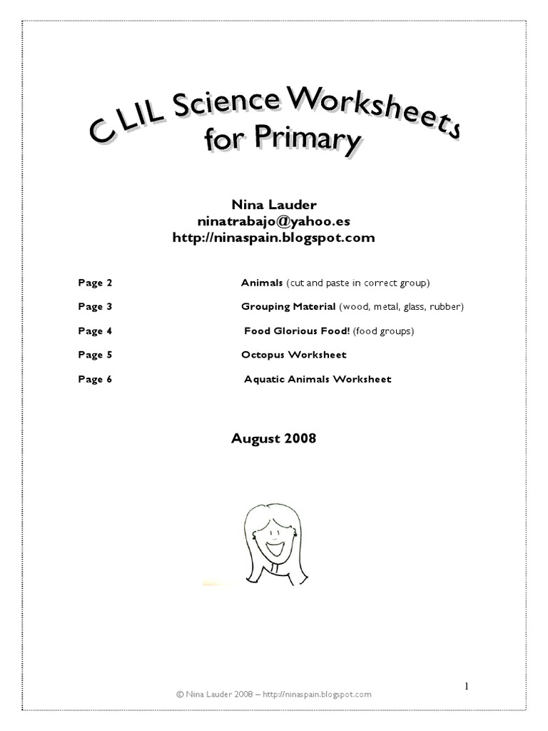 CLIL Worksheets For Primary 2 | PDF | Octopus | Foods