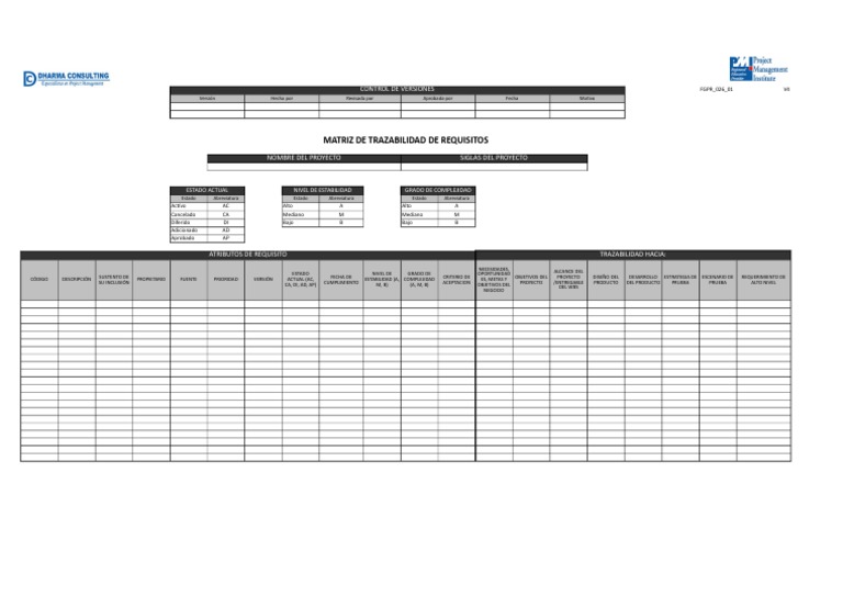 Matriz de Trazabilidad de Requisitos | PDF | Informática | Ingeniería ...