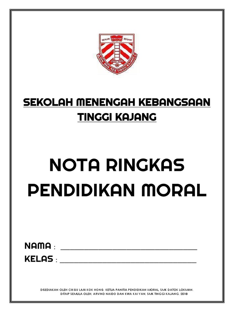 Nota Pendidikan Moral | PDF | Ilmu Sosial | Gaya Hidup
