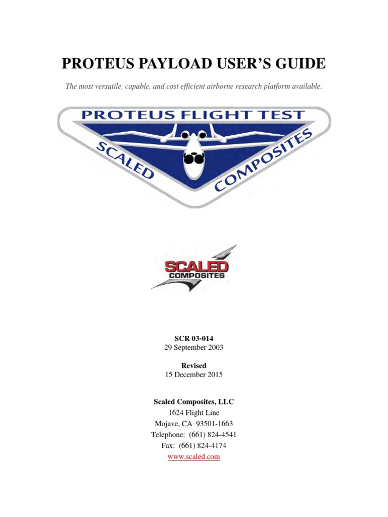 Proteus Payload Users Guide-2 | PDF | Payload | Aircraft