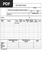 Steel Structure Fabrication Inspection Report | PDF