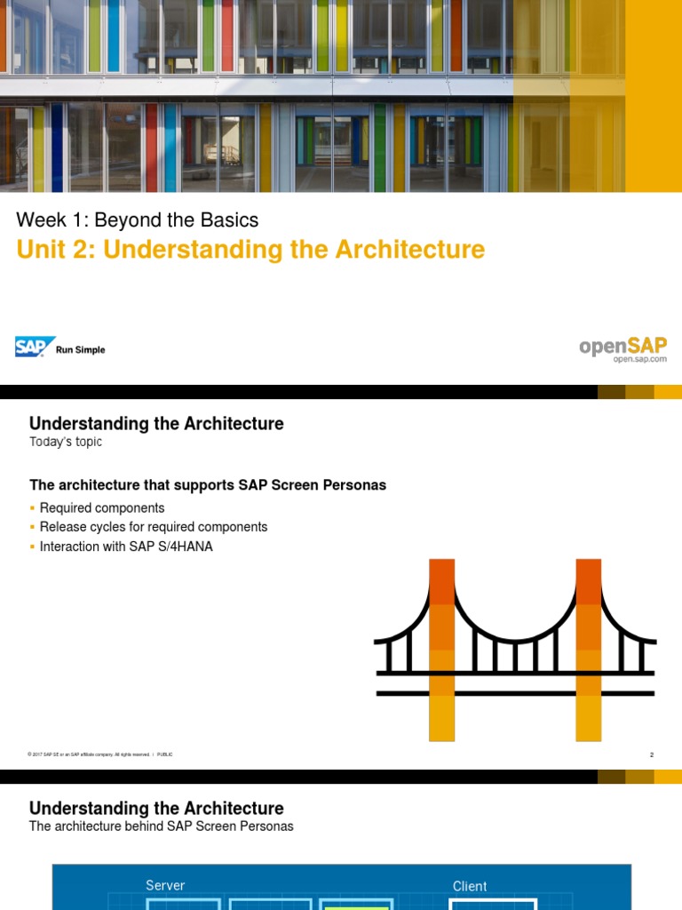 The Architecture Behind SAP Screen Personas SAP Week 1 Unit 2 Uta ...