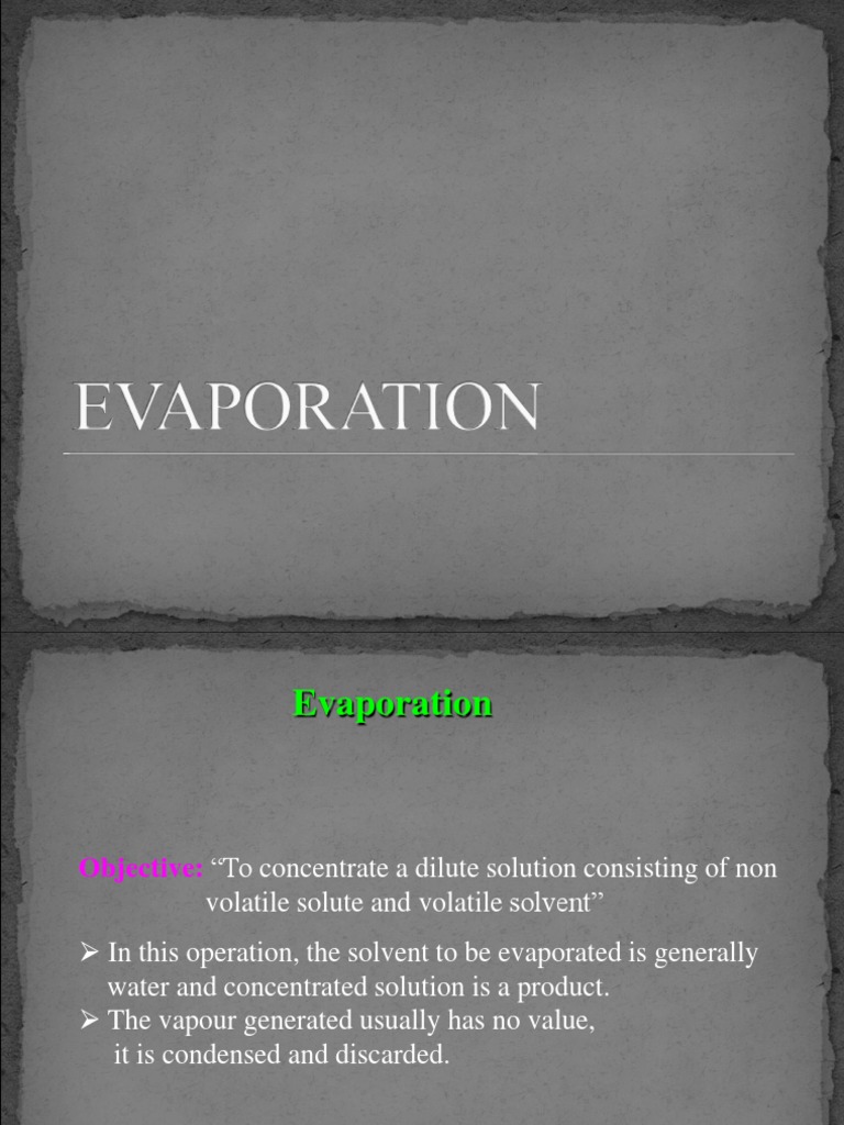 Evaporation Lecture2 | PDF | Evaporation | Steam