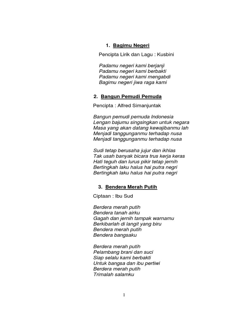 Kumpulan Lagu Perjuangan | PDF