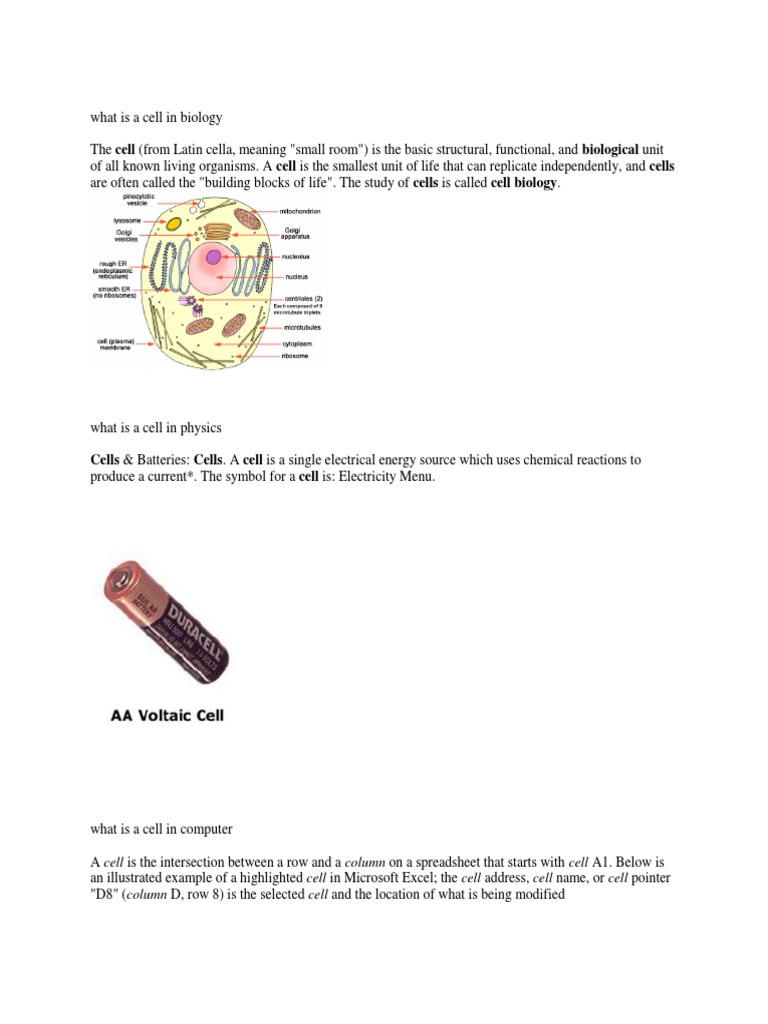 Cells & Batteries: Cells. A Cell Is A Single Electrical Energy Source ...
