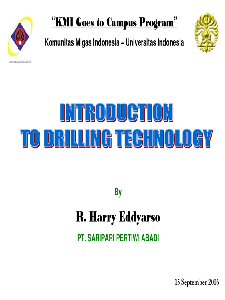 01 Introduction To Drilling Pdf Pdf Drilling Rig Drilling
