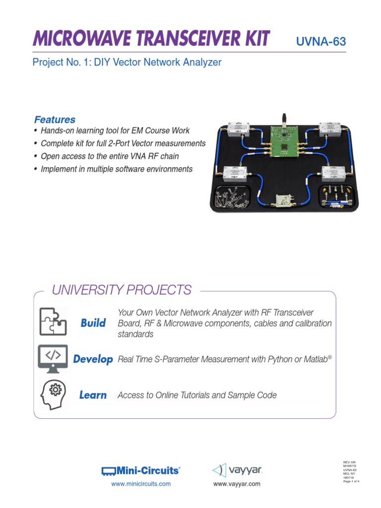 UVNA-63 DIY-VNA Kit | PDF | System On A Chip | Specification (Technical ...