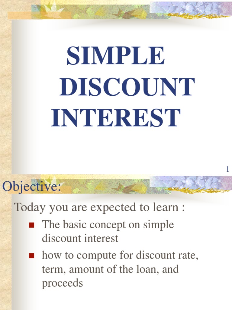 Simple Discount Interest Guide | PDF | Interest | Discounting
