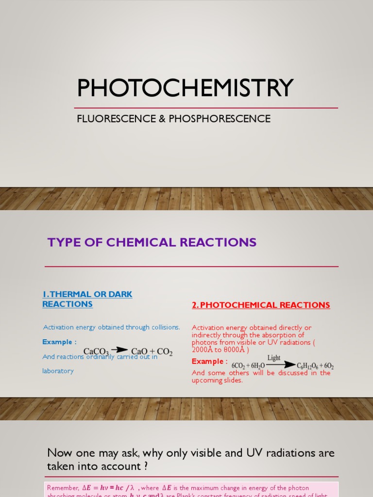 Photo Chemistry | Download Free PDF | Photochemistry | Radiation