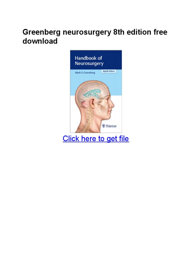 Greenberg Neurosurgery 8th Edition | PDF | Neurosurgery | Neurology
