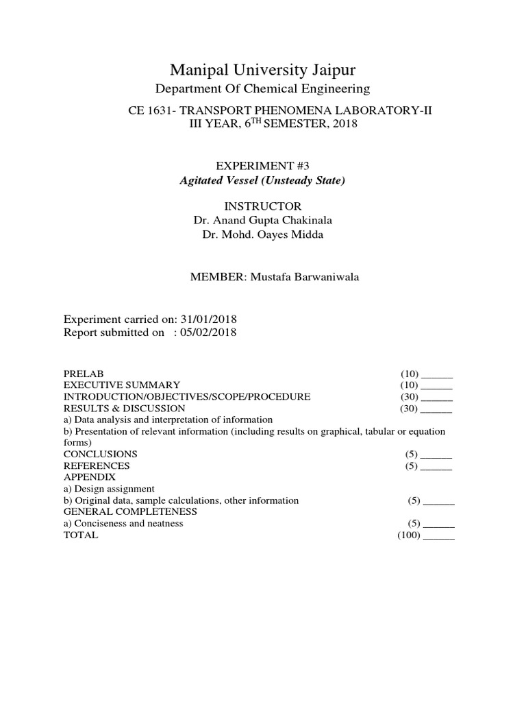 Lab Report 3 II | PDF | Heat Exchanger | Heat Transfer