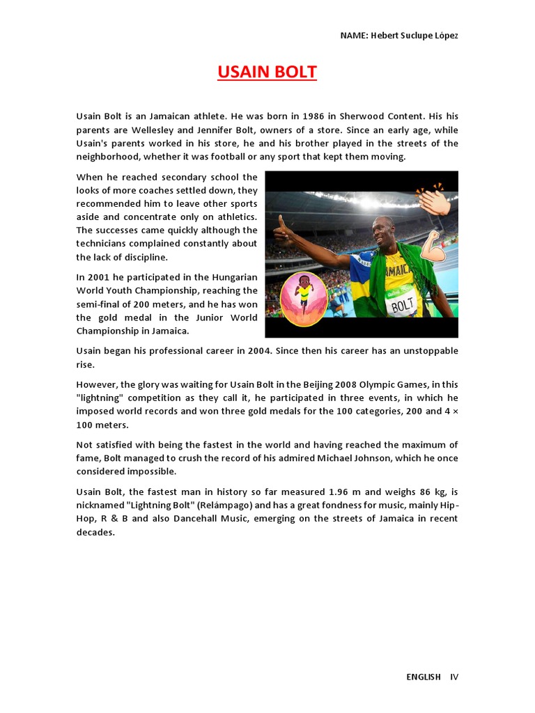 Biography Usain Bolt | PDF