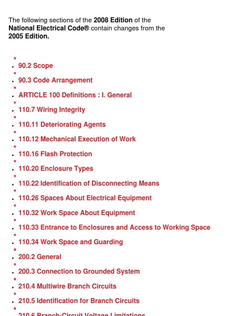Nfpa 70 ™ National Electrical Code® 2008 Edition: NEC2008 Edition ...