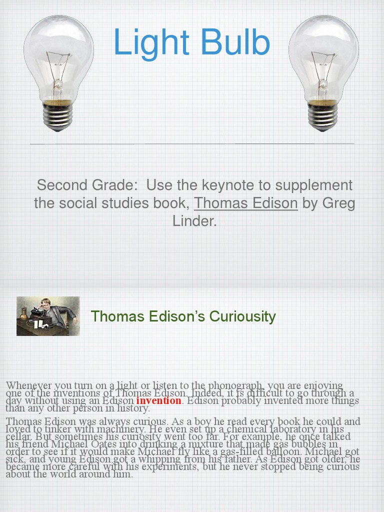 Light Bulb | PDF | Incandescent Light Bulb | Thomas Edison