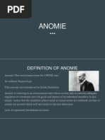 Emile Durkheim Anomie Theory | PDF | Émile Durkheim | Sociological Theories