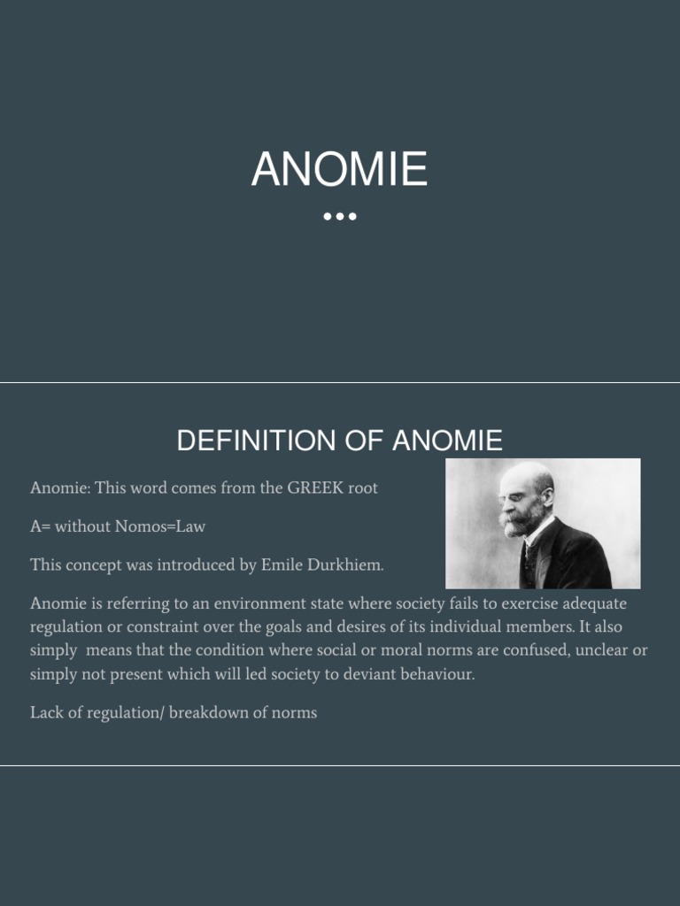 Anomie | PDF | Deviance (Sociology) | Sociological Theories