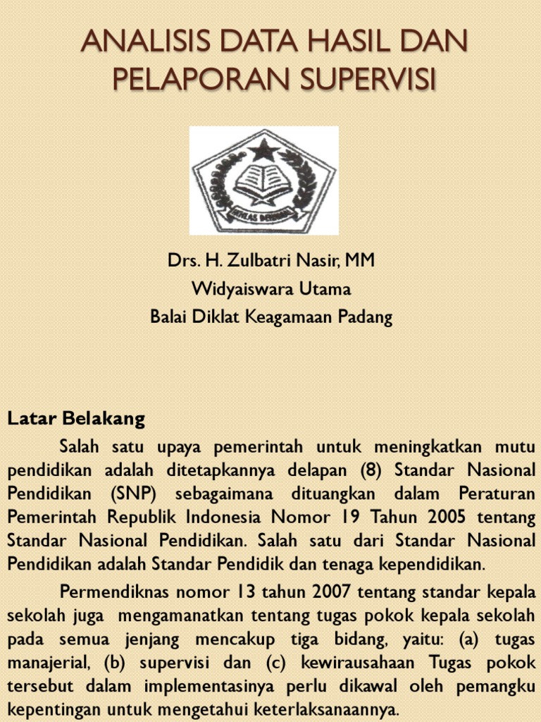 5 Analisis Data Hasil Dan Pelaporan Supervisi | PDF