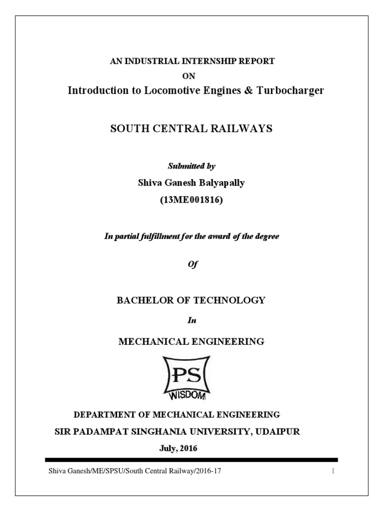 Final Report PDF | PDF | Locomotives | Engines