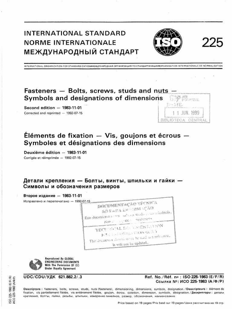 International Standard - Iso225 | PDF