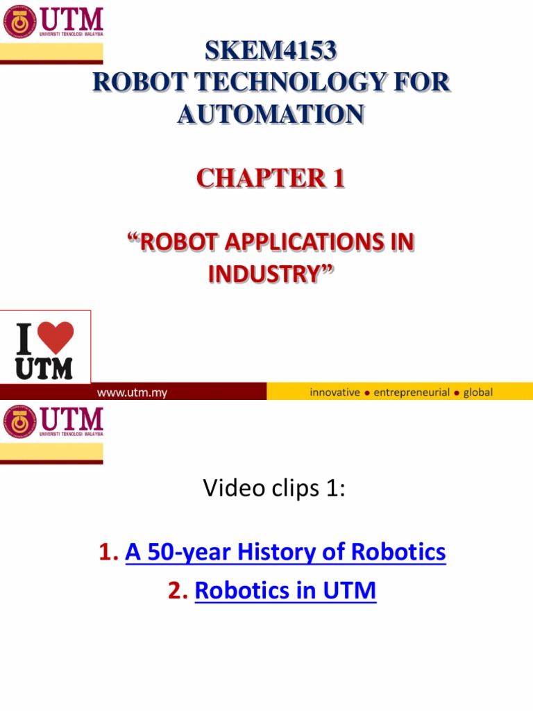 Robot Tech for AutomationTITLE Industrial Robot Applications TITLE ...