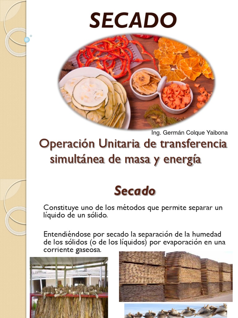 SECADO PRESENTACION.ppt | Humedad | Evaporación