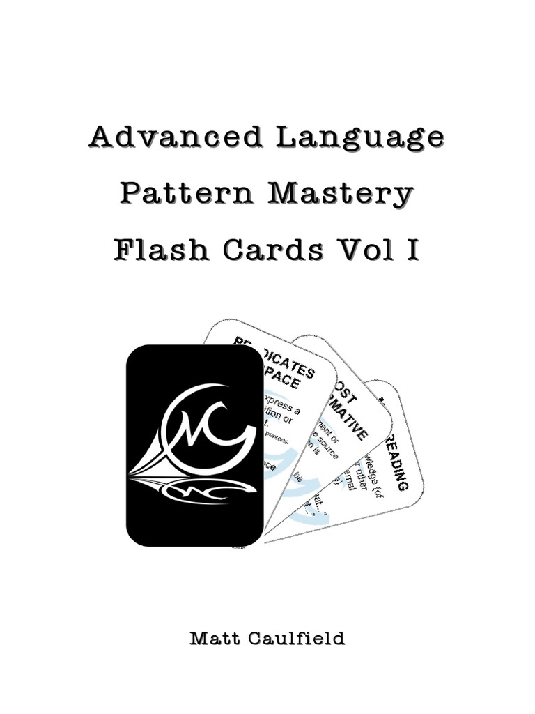 Advanced Language Cards Vol1 PDF | PDF | Predicate (Grammar) | Subject ...