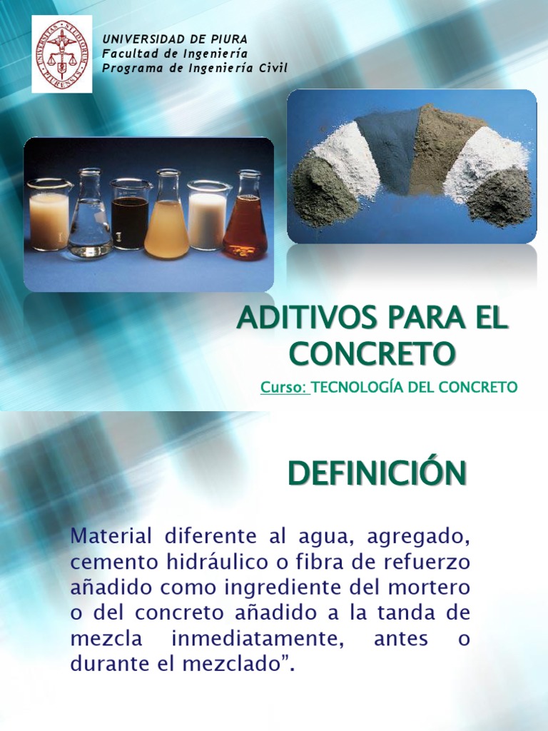 Aditivos para El Concreto | PDF | Hormigón | Cemento
