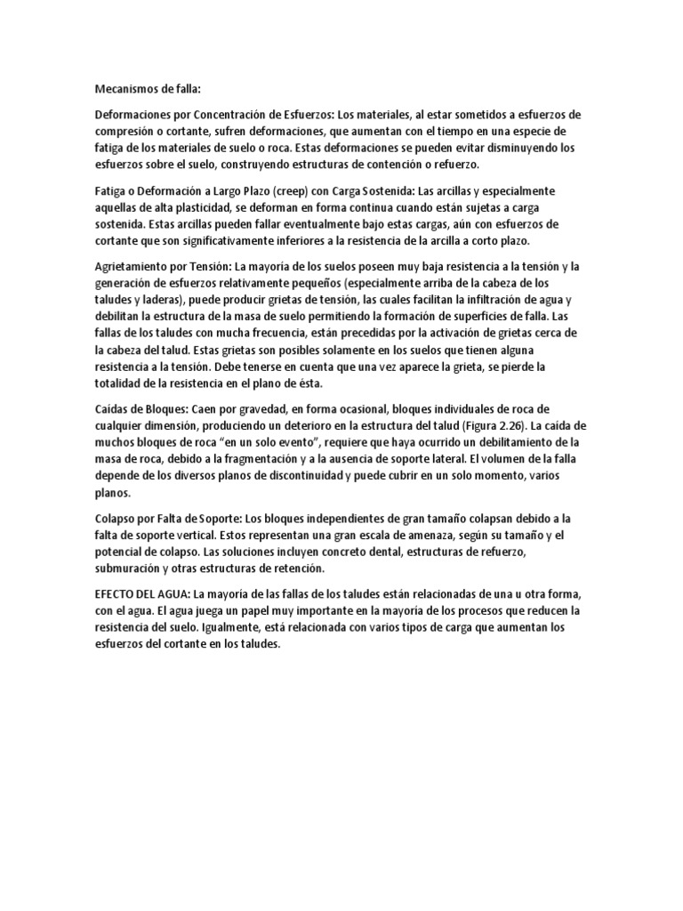Mecanismos de Falla | PDF | Falla (geología) | Fatiga (material)