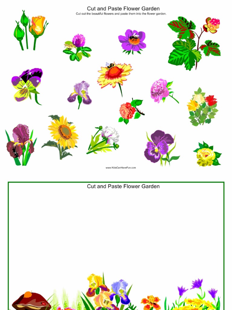 Cut and Paste Flower Garden | PDF