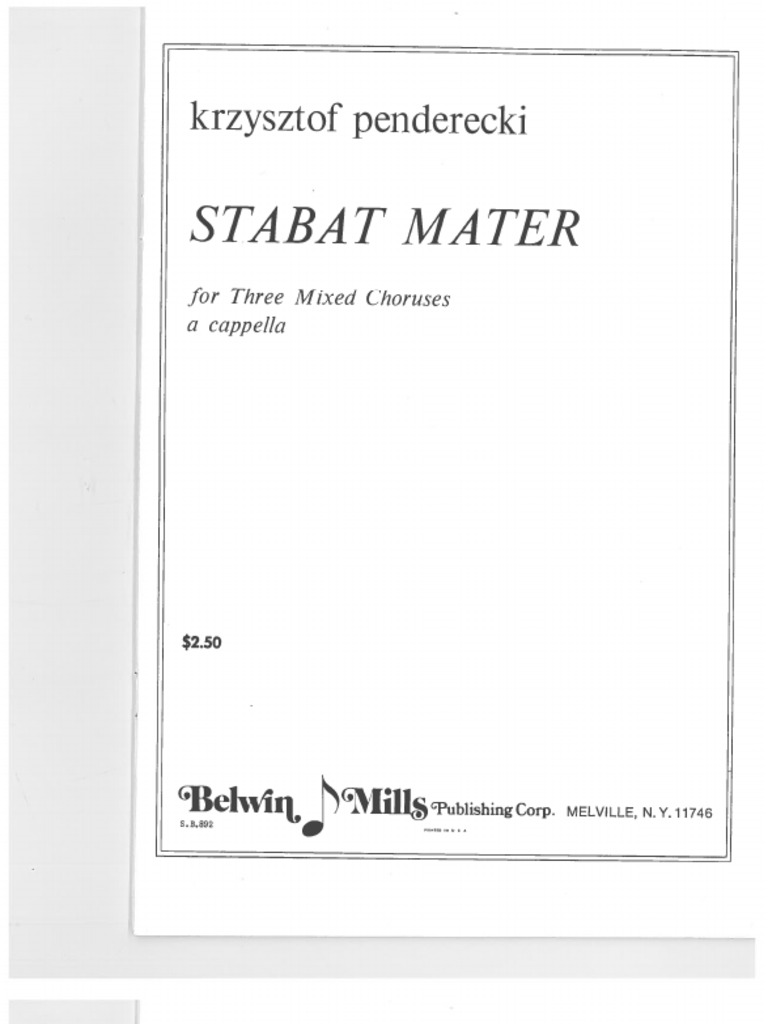 Penderecki - Stabat Mater | PDF