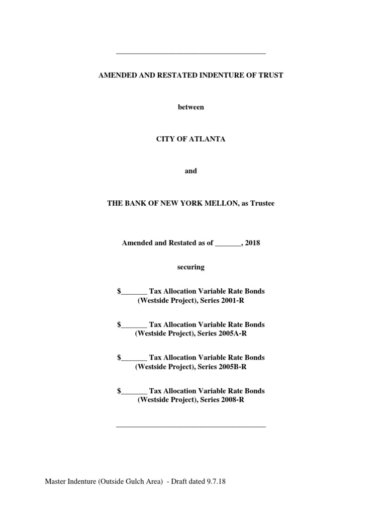 18-O-1485 - Exhibit 1 - Amended and Restated Indenture of Trust ...