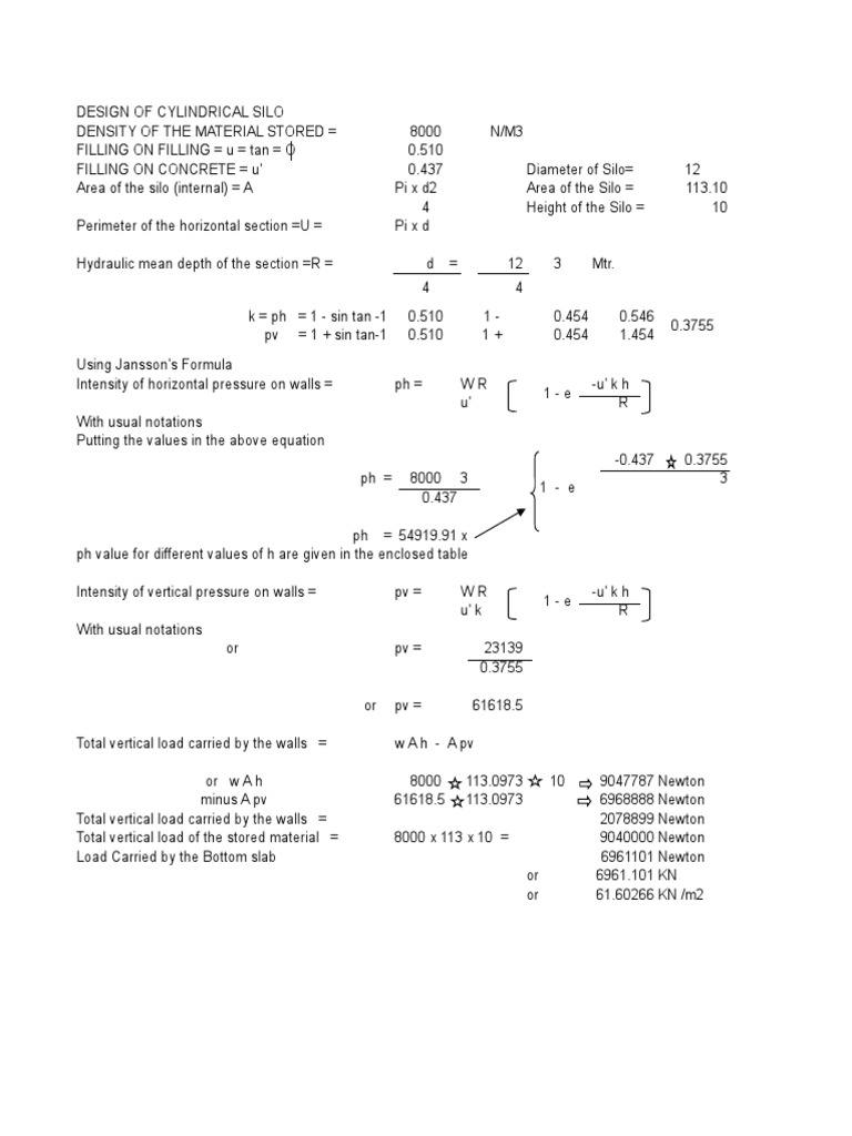 Silo Wall | PDF | Pressure | Continuum Mechanics
