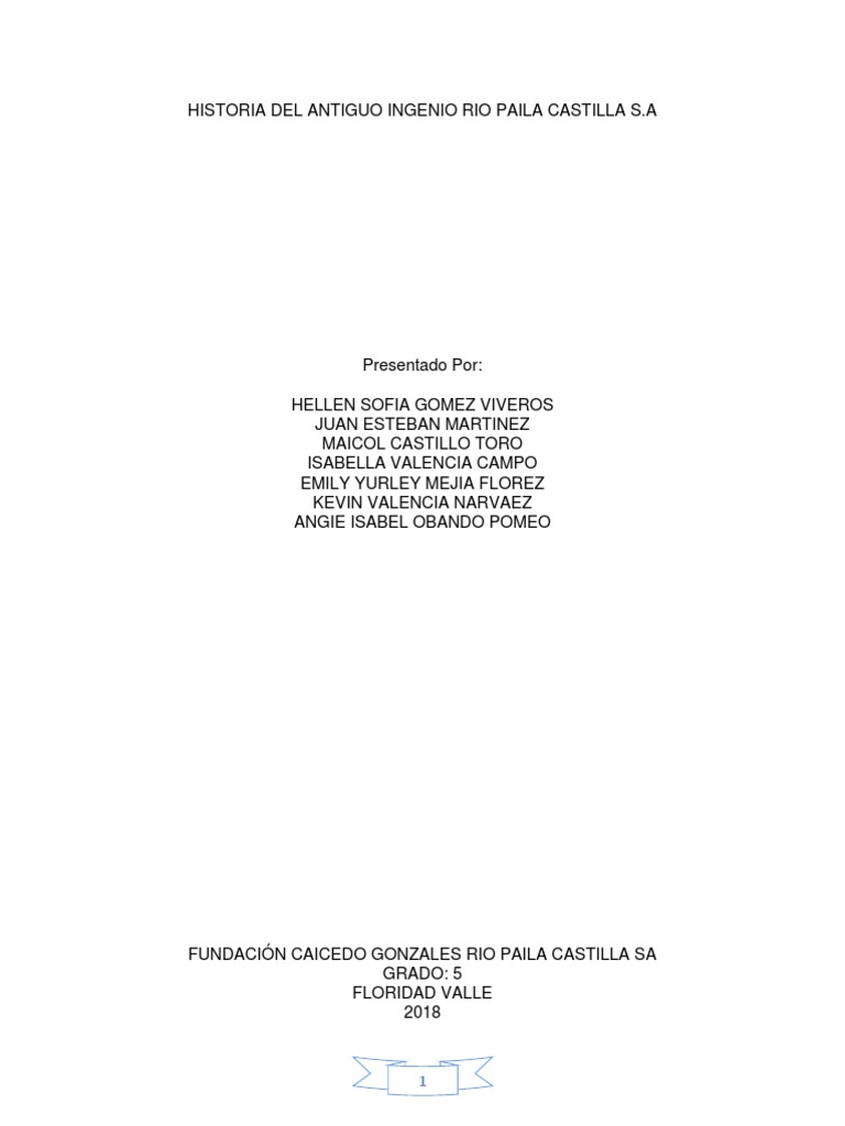 Historia Del Antiguo Ingenio Rio Paila Castilla S | PDF | Azúcar ...