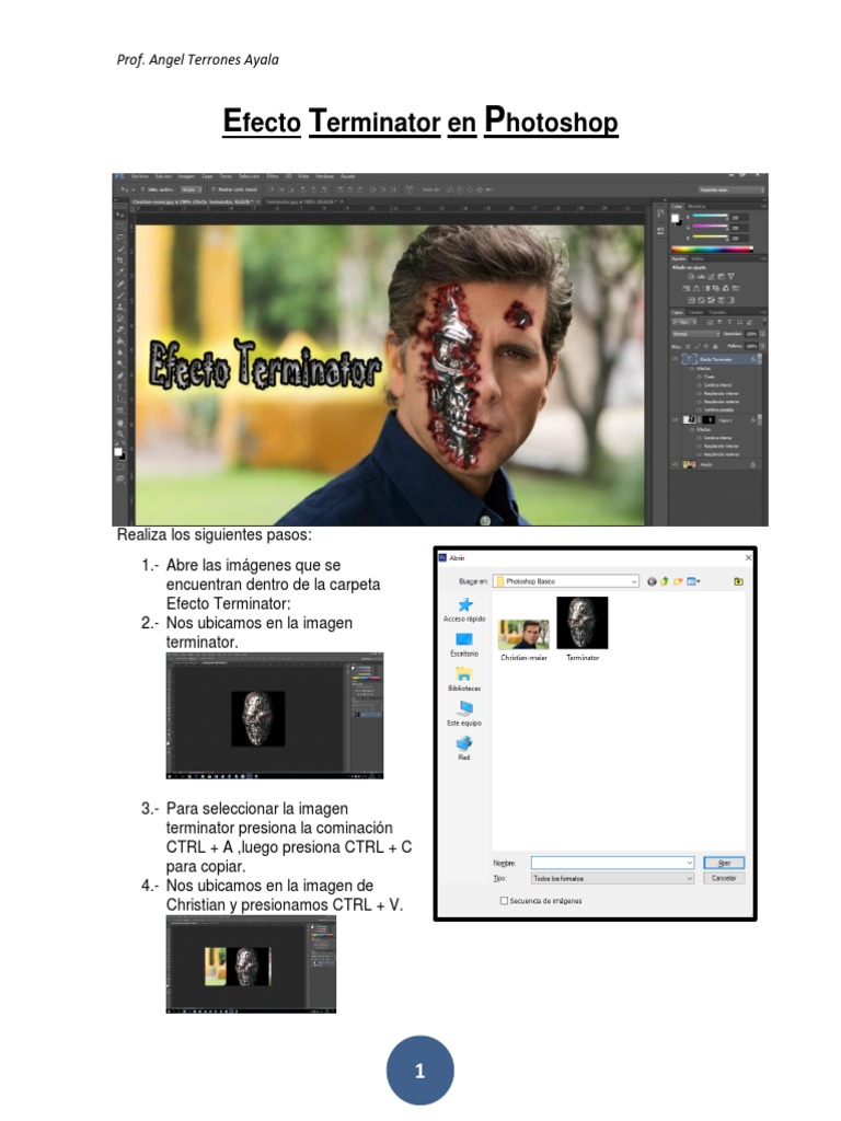 Efecto Terminator en Photoshop | PDF | Point and Click | Color