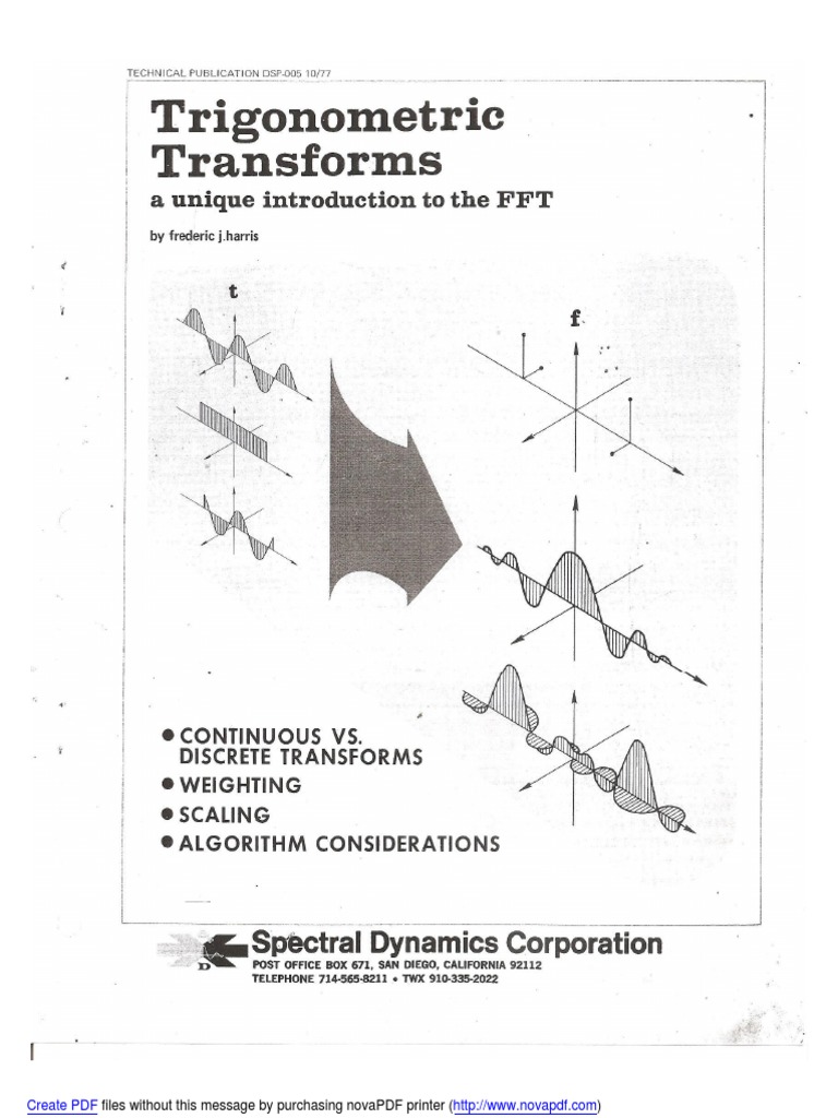 Trigonometric Transforms Frederic J Harris Pdf Text Computer Data 